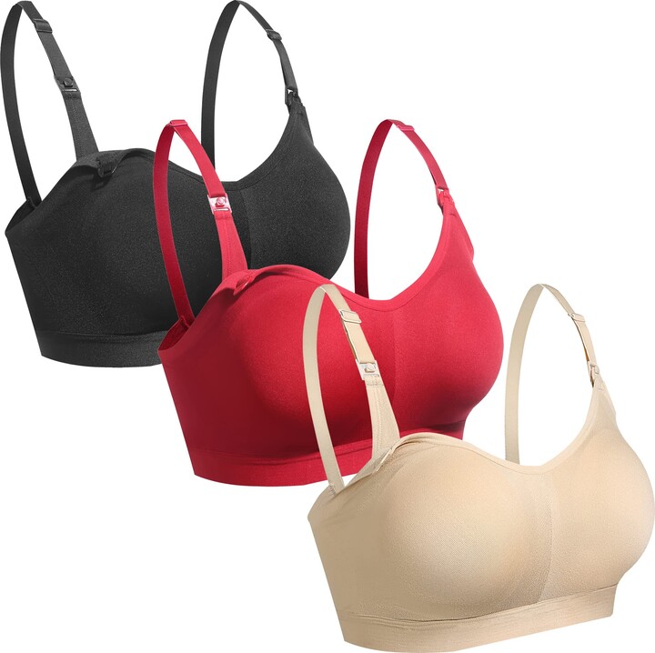 GXXGE Nursing Bras for Breastfeeding Seamless Ultra Comfort Maternity ...