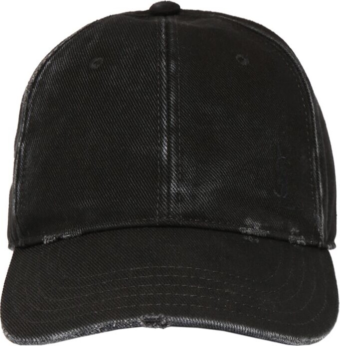 Saint Laurent Washed denim hat - ShopStyle