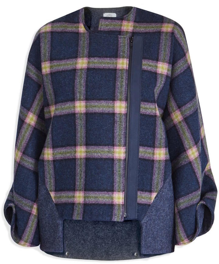 Cleo Prickett Bomber Coat In Heavy 100% British Wool With A Bold Neon ...