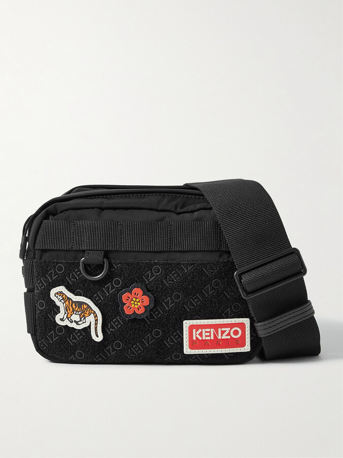 Kenzo Logo-Appliquéd Webbing-Trimmed Tech-Twill Messenger Bag - ShopStyle