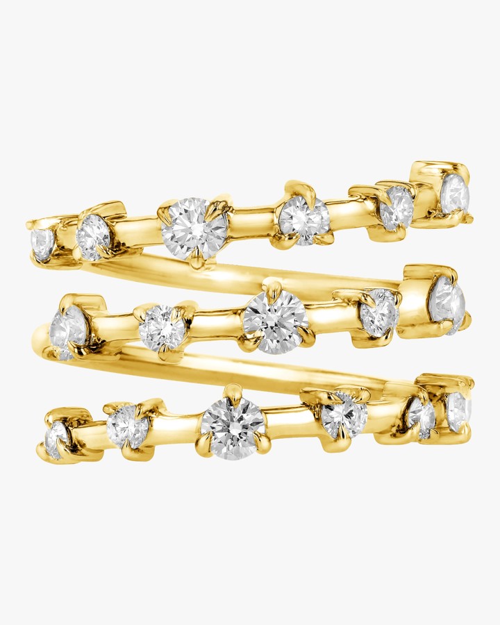 Diamond Layer Wrap Ring - ShopStyle