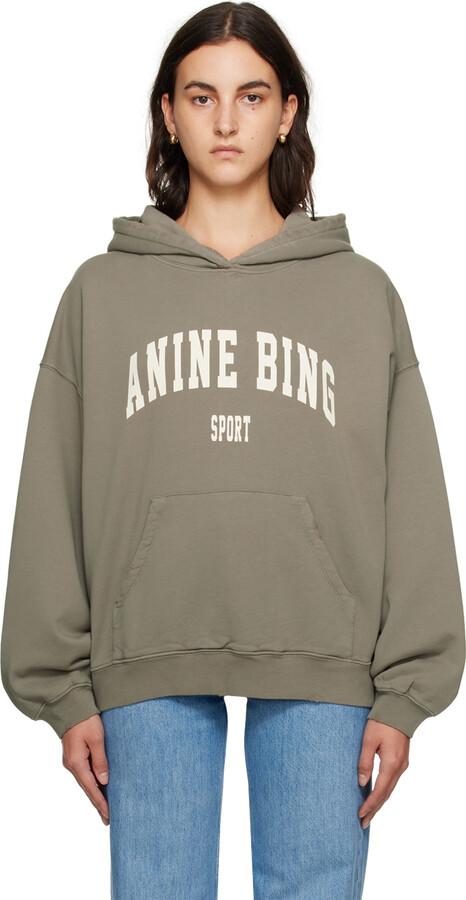 Anine Bing Gray Harvey Hoodie - ShopStyle
