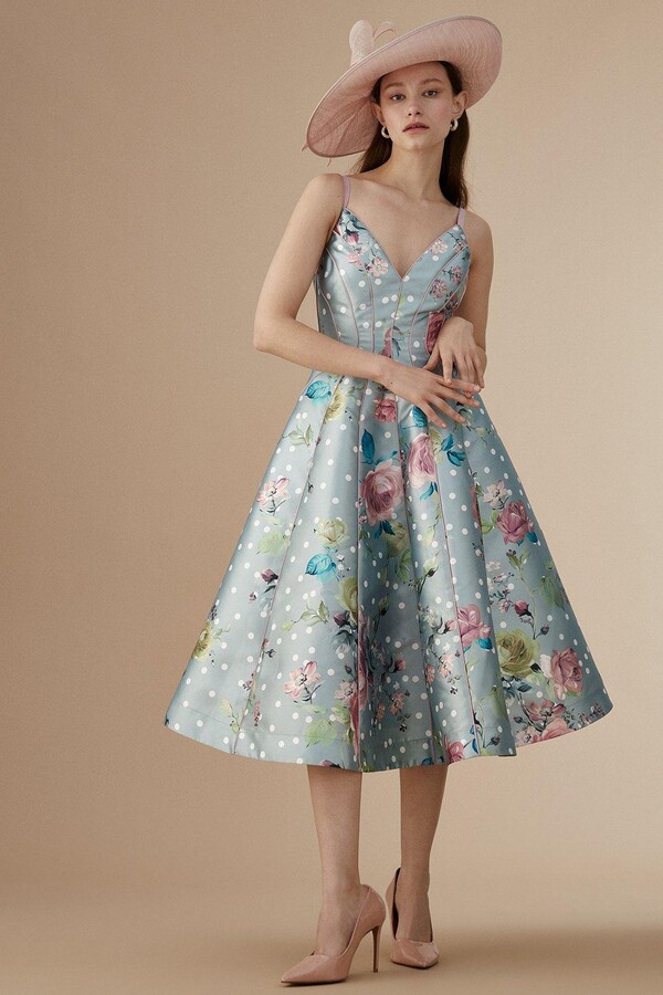 Midi Dress With Piping - ShopStyle