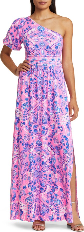 Lilly Pulitzer Solana One-Shoulder Maxi Dress - ShopStyle