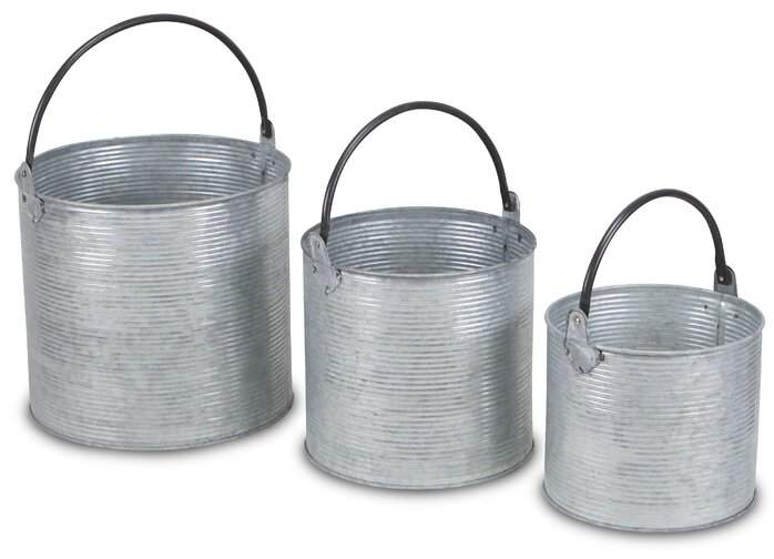 Cheungs 3 Piece Metal Bucket Set - ShopStyle Home & Living