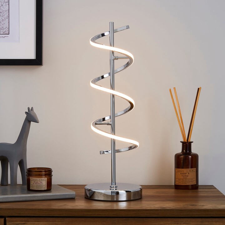 Dunelm Apollo Integrated LED Chrome Table Lamp Chrome - ShopStyle