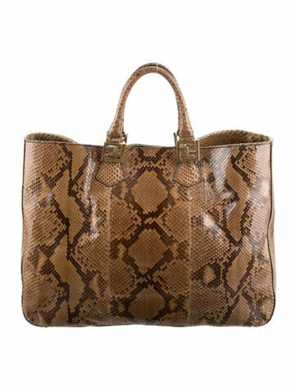 Fendi Python Twins Tote Gold - ShopStyle
