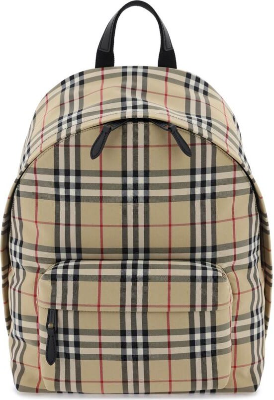 Burberry check backpack - ShopStyle