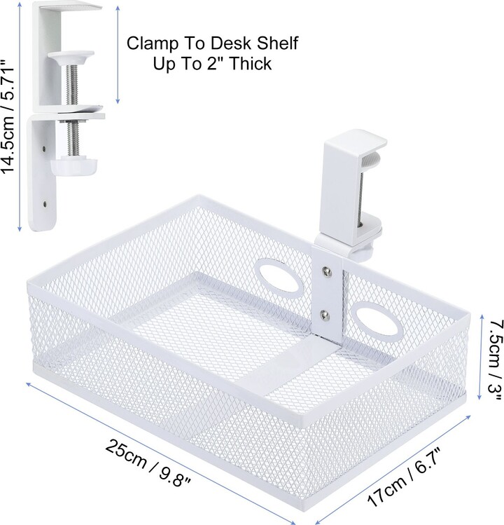 Unique Bargains Mesh Desk Extender Organizer, Under Table Hidden Desk ...