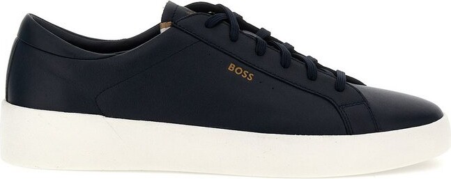 Boss Hugo Boss Logo Debossed Lace-Up Sneakers - ShopStyle Trainers ...
