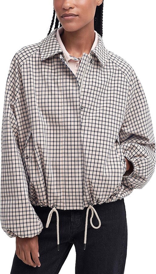 Barbour Check Charlene Zip Front Jacket - ShopStyle
