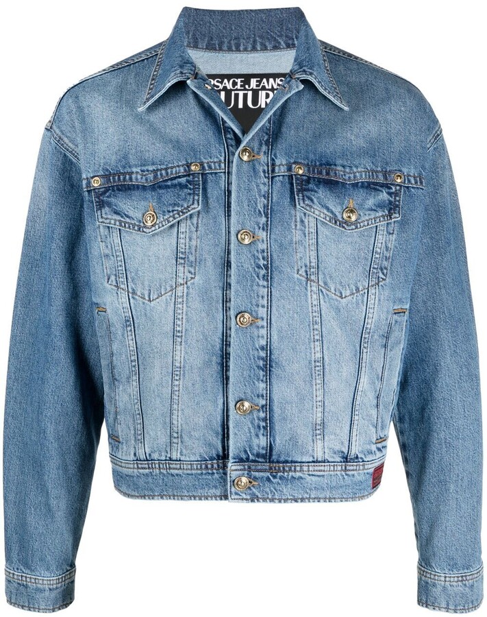 Versace Jeans Couture Logo-Embroidered Denim Jacket - ShopStyle