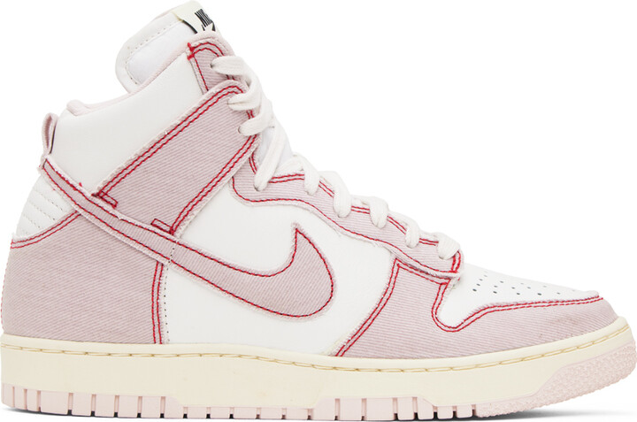 Nike White & Pink Dunk High 1985 Sneakers - ShopStyle