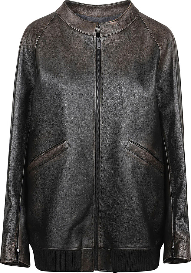 The Row Leahter Jacket - ShopStyle