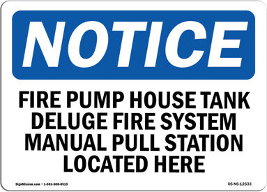 SignMission Fire Pump House Tank Deluge Fire System Sign - ShopStyle Desks