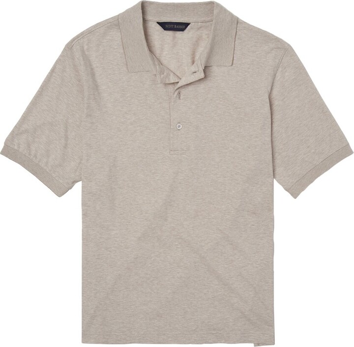 Scott Barber Linen-Blend Polo Shirt - ShopStyle