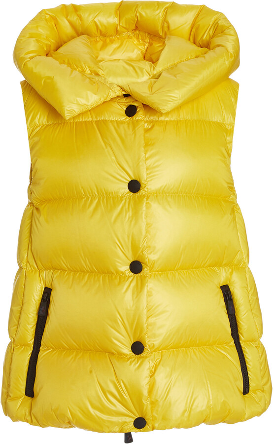 MONCLER GRENOBLE Women's Resy Down Hooded Puffer Vest - Yellow - Moda ...