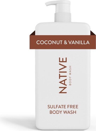 Native Body Wash with Pump - Coconut & Vanilla - Sulfate Free - 36 fl ...