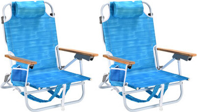 Inbox Zero 2-Piece Beach Chair Set with Built-in Towel Backpack 5 ...