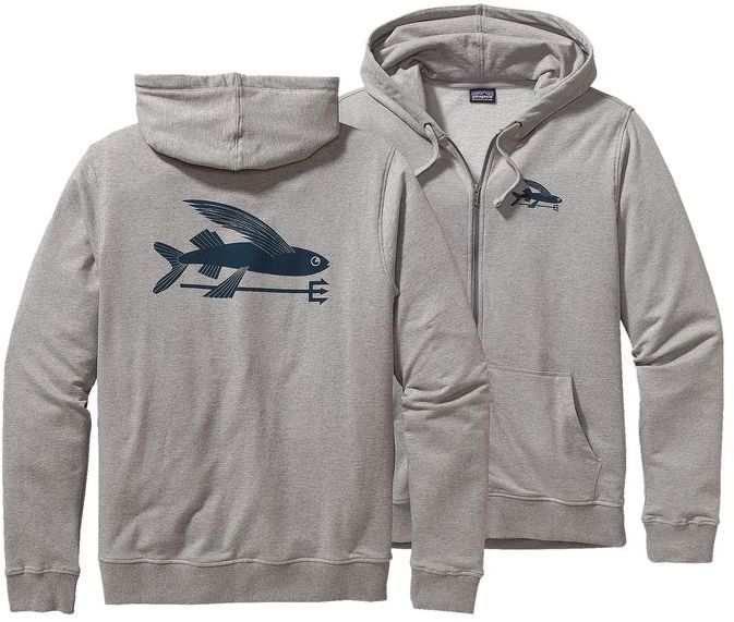Patagonia Men's Flying Fish Lightweight Hooded Full-Zip Sweatshirt ...