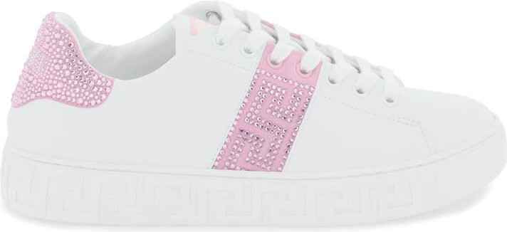 Versace greca sneakers with crystals - ShopStyle