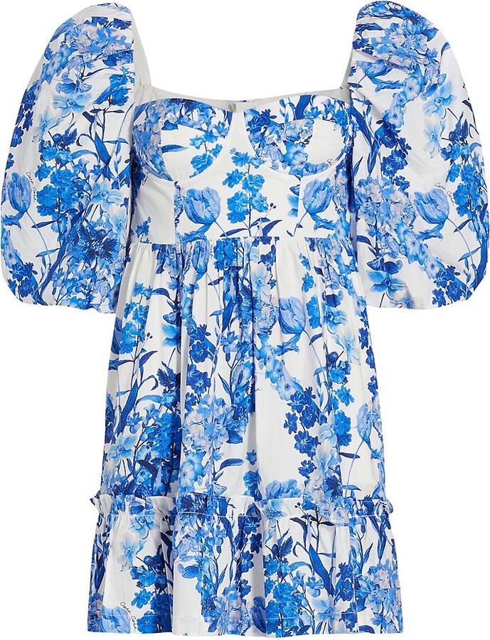 Cara Cara Jessica Puff-Sleeve Bustier Minidress - ShopStyle