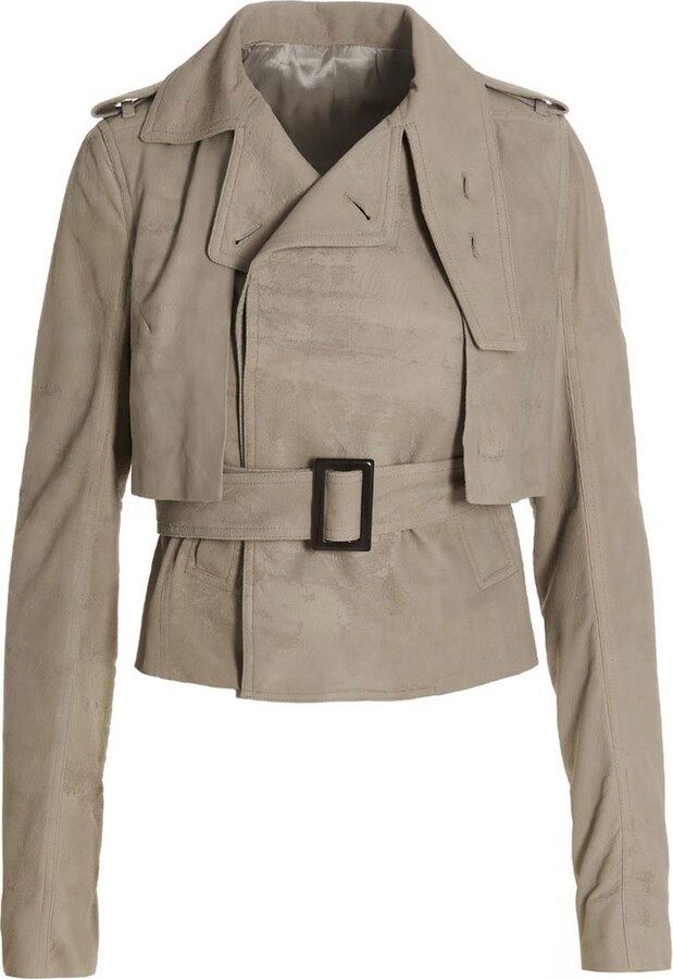 Rick Owens 'Mini Trench’ jacket - ShopStyle Coats