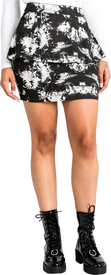 Poetic Justice Women's Curvy Fit Floral Print Mini Skirts - ShopStyle