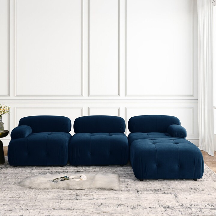 Green Scenic Modular Sectional Sofa, Button Tufted Designed and DIY ...