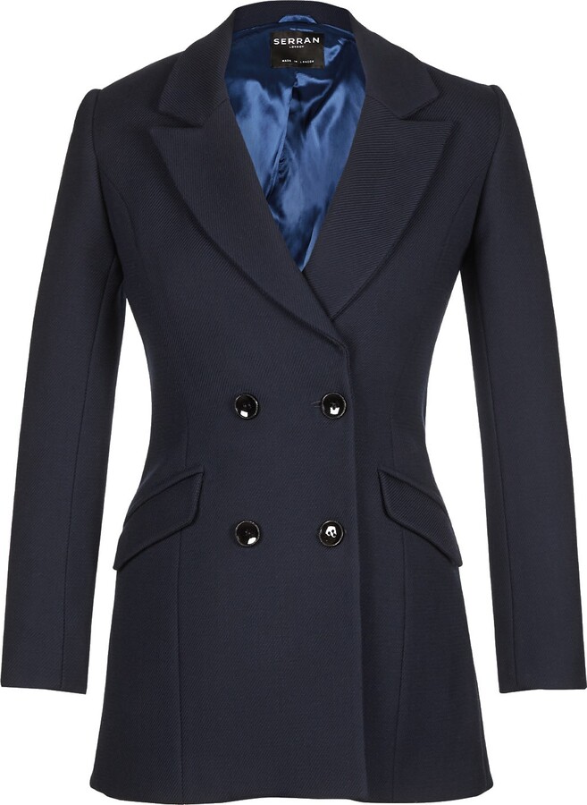 Serran London Women's Blue Navy Dress Jacket - ShopStyle