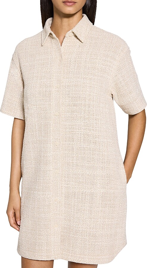 Theory Mini Tweed Shirtdress - ShopStyle