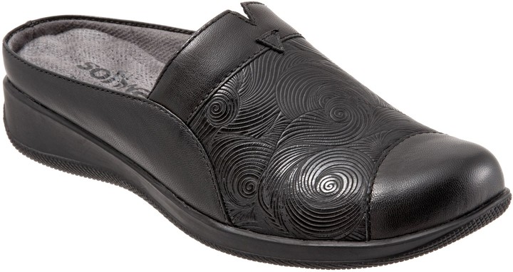 SoftWalk Leather Slip-On Mules - San MarcosWoven - ShopStyle