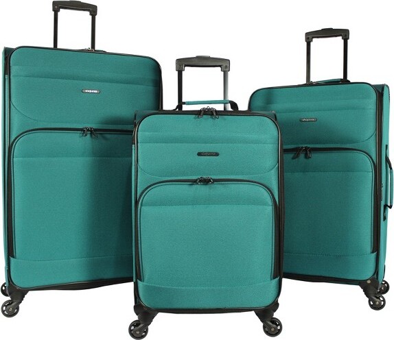 Dejuno Lisbon 3-Piece Lightweight Expandable Spinner Luggage Set - Teal - ShopStyle