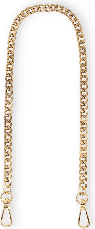 Johnny Loves Rosie Luxe Short Gold Metal Chunky Chain Bag Strap - ShopStyle