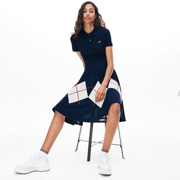Lacoste Women's Made In France Jacquard Cotton Pique Polo Dress - ShopStyle