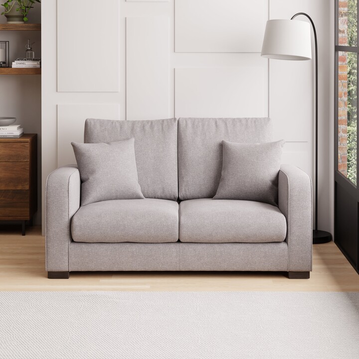 Dunelm Carson Soft Texture 2 Seater Sofa Grey - ShopStyle