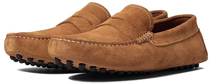 Massimo Matteo Suede Penny Driver - ShopStyle Slip-ons & Loafers