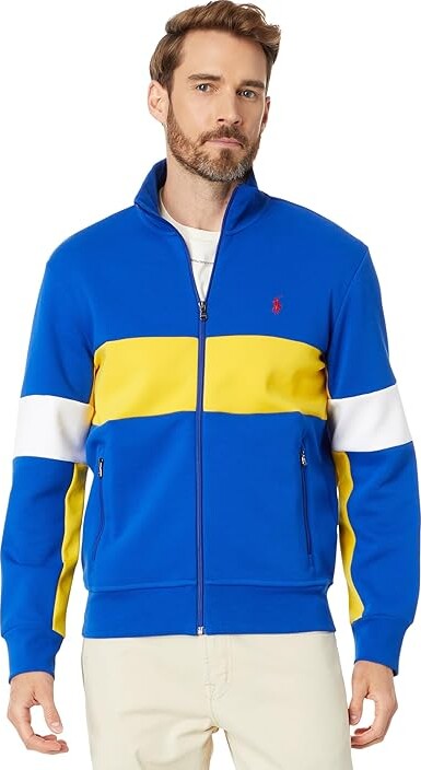 Polo Ralph Lauren Double-Knit Track Jacket (Pacific Royal Multi) Men's ...