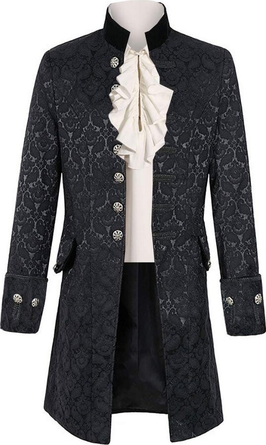 FUERI Mens Steampunk Tailcoat Vintage Coat Victorian Jacket Gothic ...