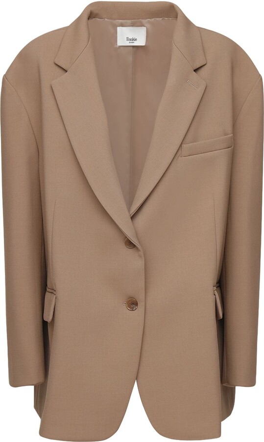 THE FRANKIE SHOP Bea Oversized Tech Twill Blazer - ShopStyle