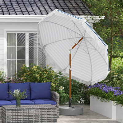 Arlmont & Co. 7 X 7 Ft Outdoor Patio Umbrella With Tilt, Vent, Market Table Umbrella Parasol ...