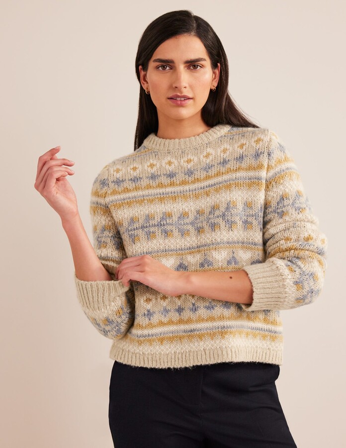 Boden Fluffy Fair Isle Sweater - ShopStyle Knitwear