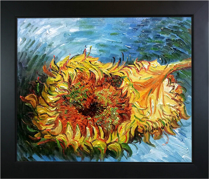 Museum Masters Two Cut Sunflowers By Vincent Van Gogh Hand Painted Oil ...