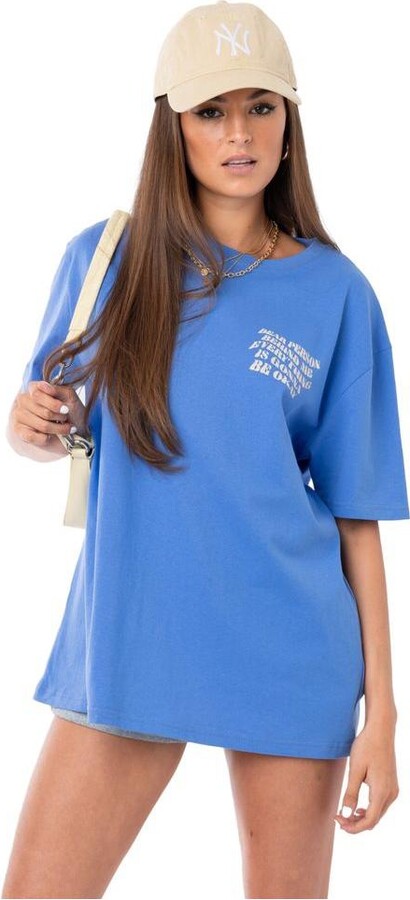 Edikted Women's Oversize T Shirt With Big Text Print - ShopStyle