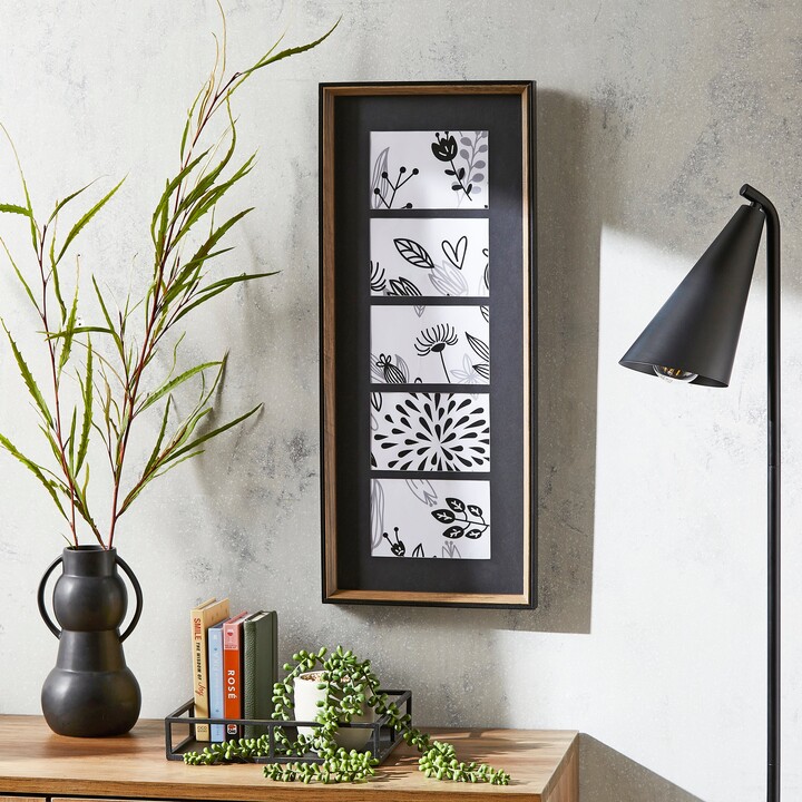 Dunelm Fulton Black Panel Multi Photo Frame Black - ShopStyle