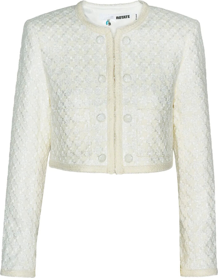 Rotate by Birger Christensen Structured Bouclé Cropped Jacket - ShopStyle