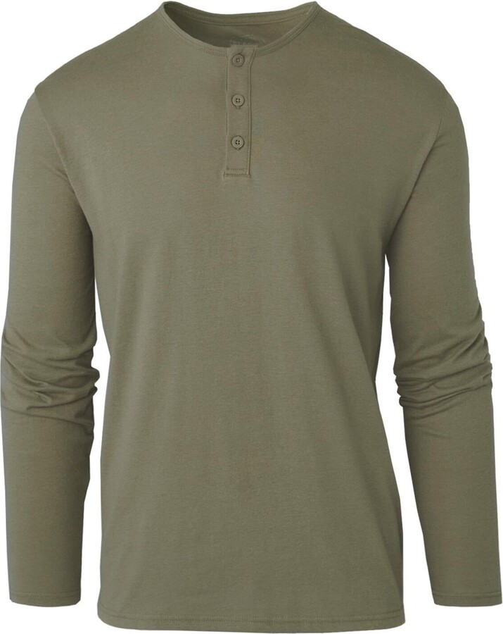 True Classic Long Sleeve Henley Shirt for Men - ShopStyle T-shirts
