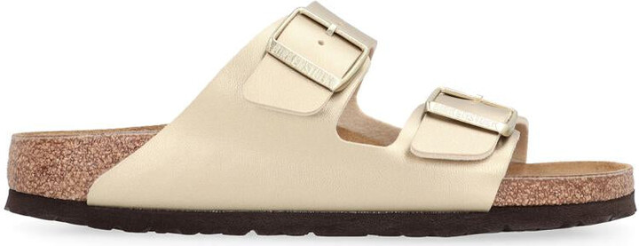 Birkenstock Arizona Bs Leather Slides With Buckle - ShopStyle
