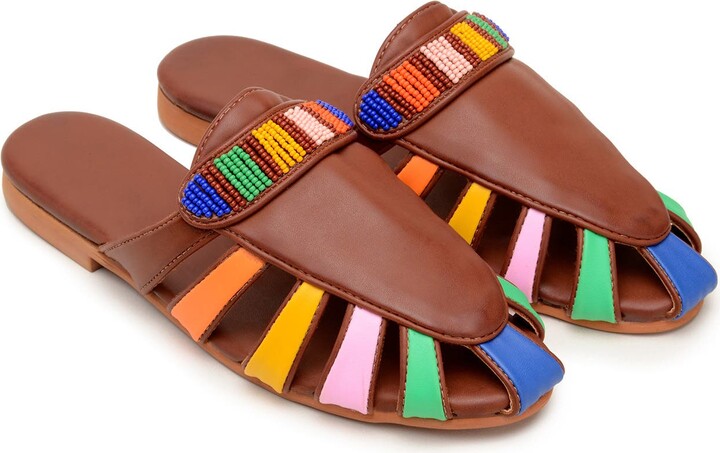 Farm Rio Rainbow Beaded Mule - ShopStyle