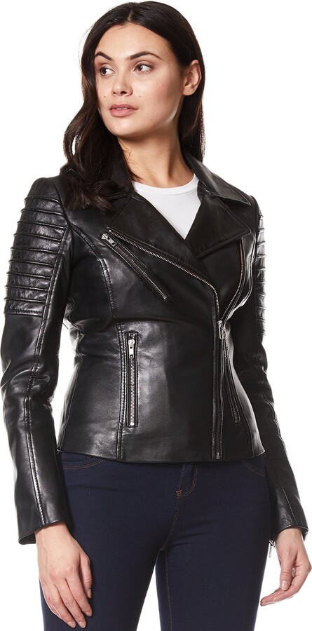 Smart Range Leather Smart Range New Ladies 9334 Fashion Designer Biker ...